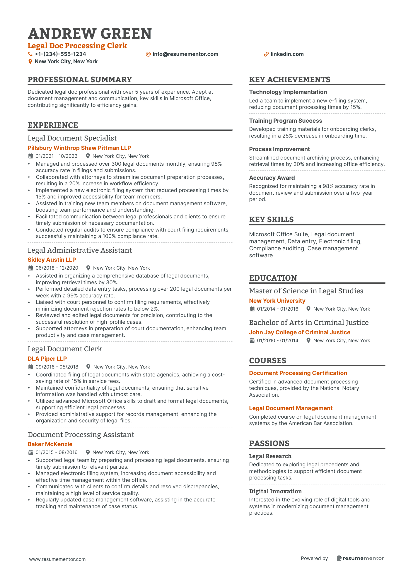 Clerical Resume Examples - Free to Edit ATS-Friendly PDF - 2025