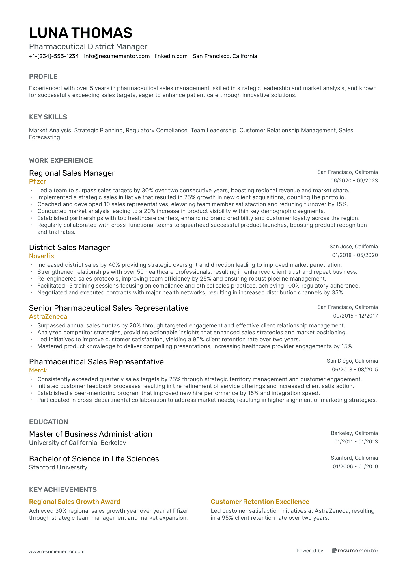 District Manager Resume Examples - Free to Edit ATS-Friendly PDF - 2025