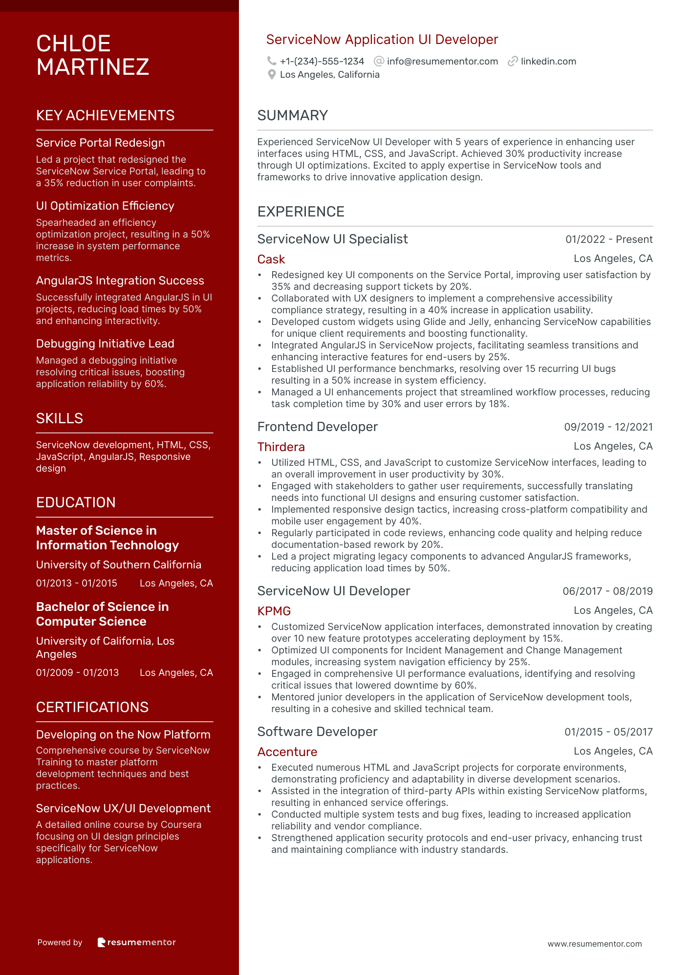 Servicenow Developer Resume Examples To Get You Hired in 2025