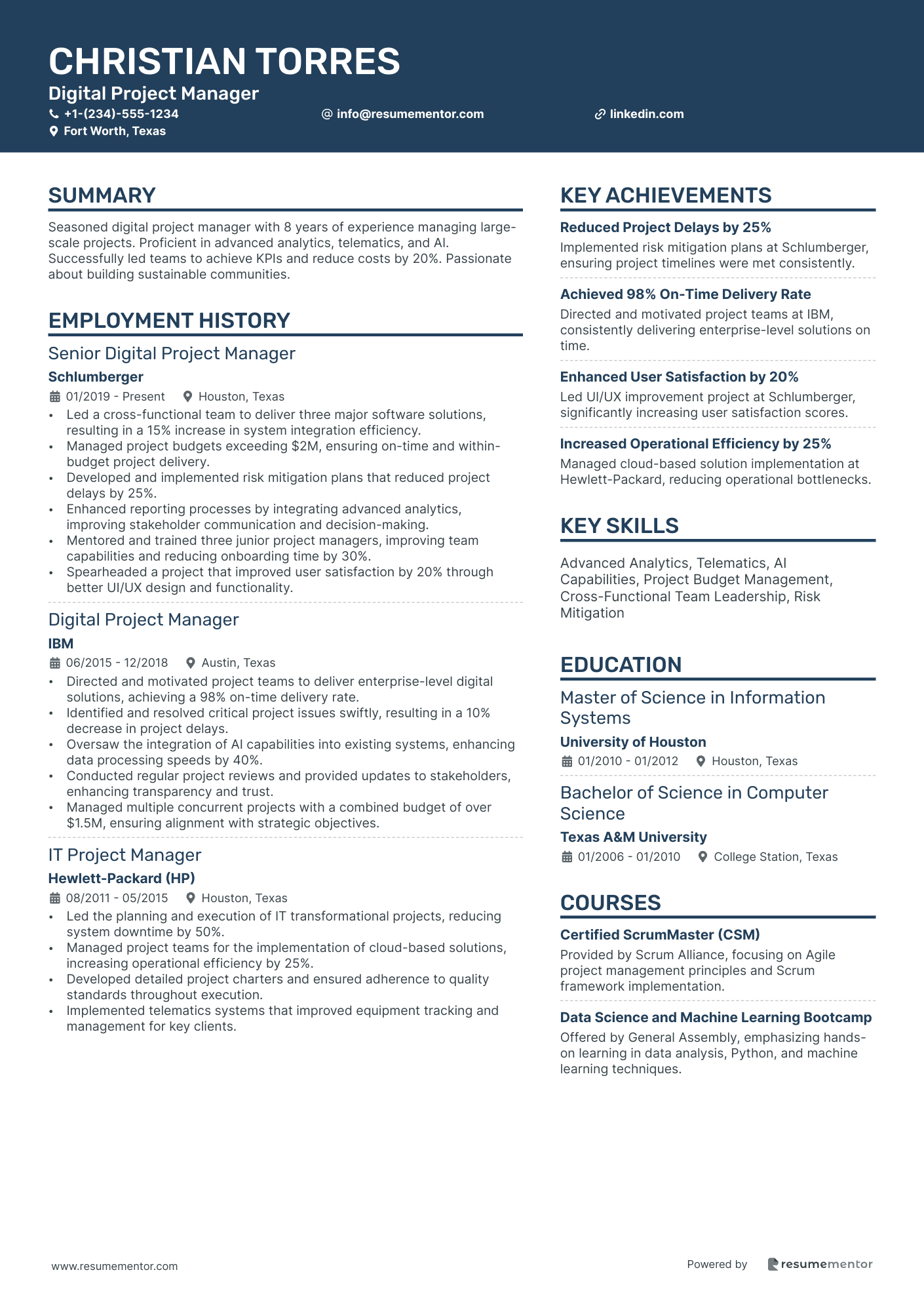 22 Project Management Resume Examples To Get You Hired in 2024