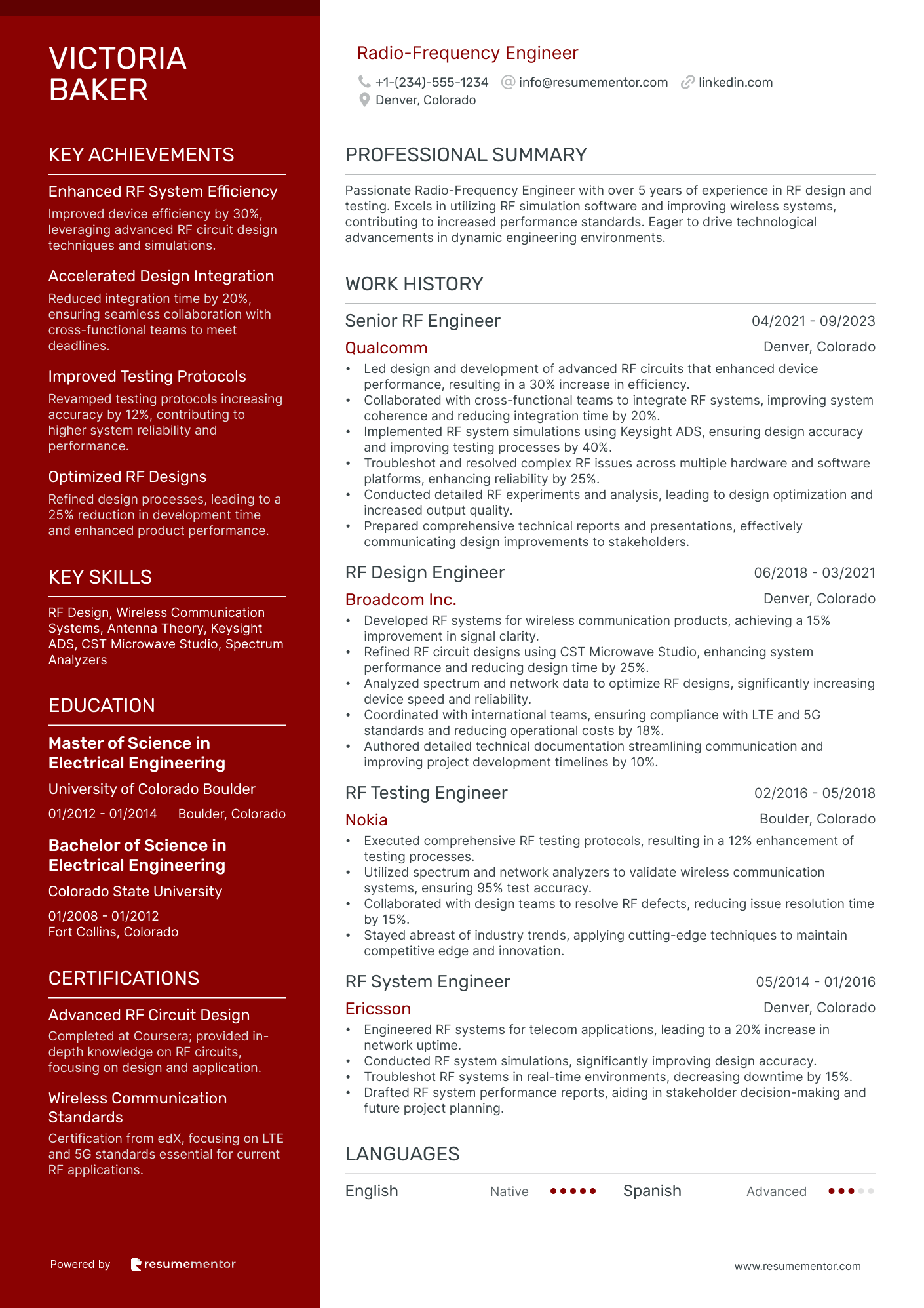 Electrical Engineer Resume Example - Free to Edit ATS-Friendly PDF - 2025