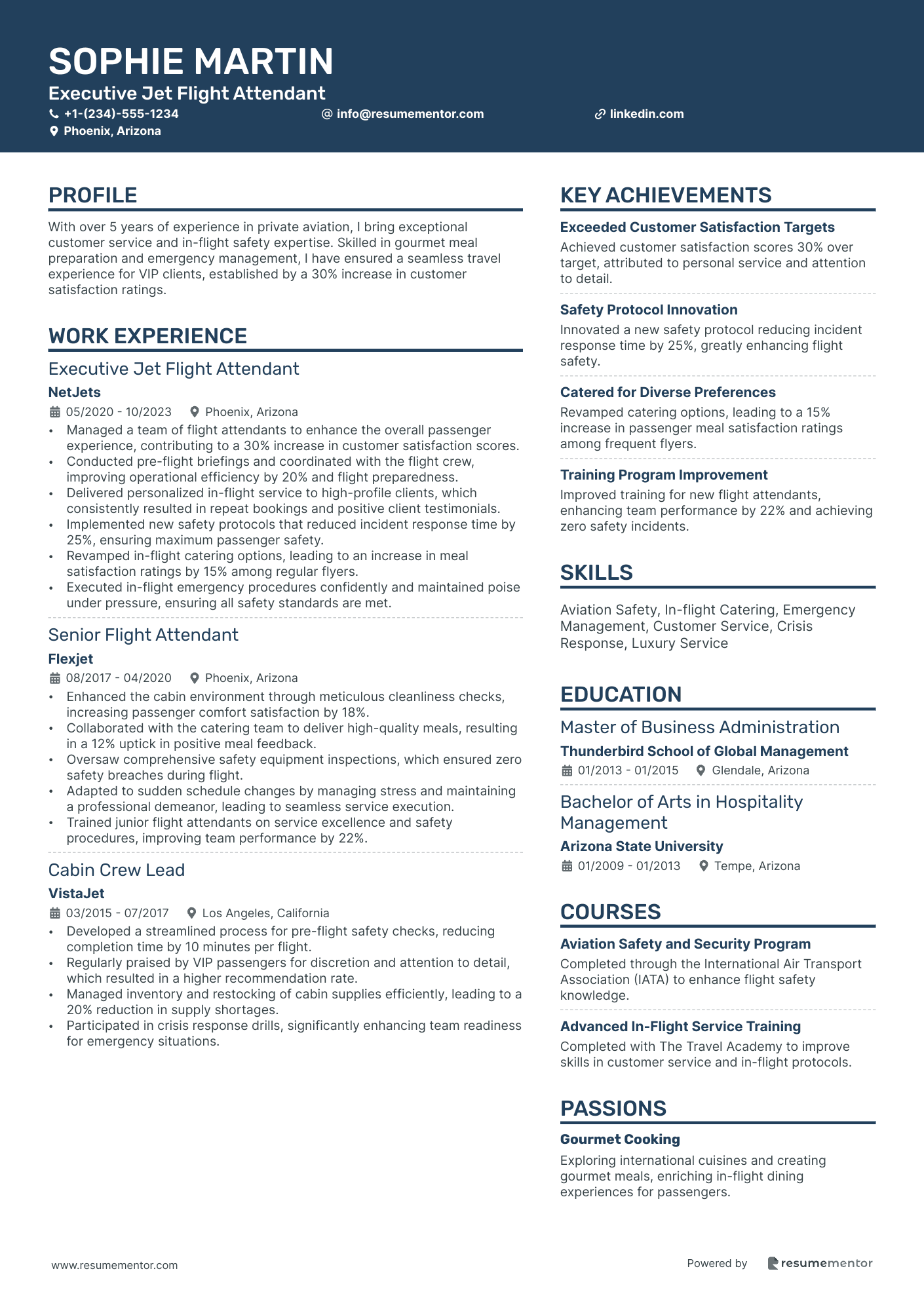 Flight Attendant Resume Examples - Free to Edit ATS-Friendly PDF - 2025
