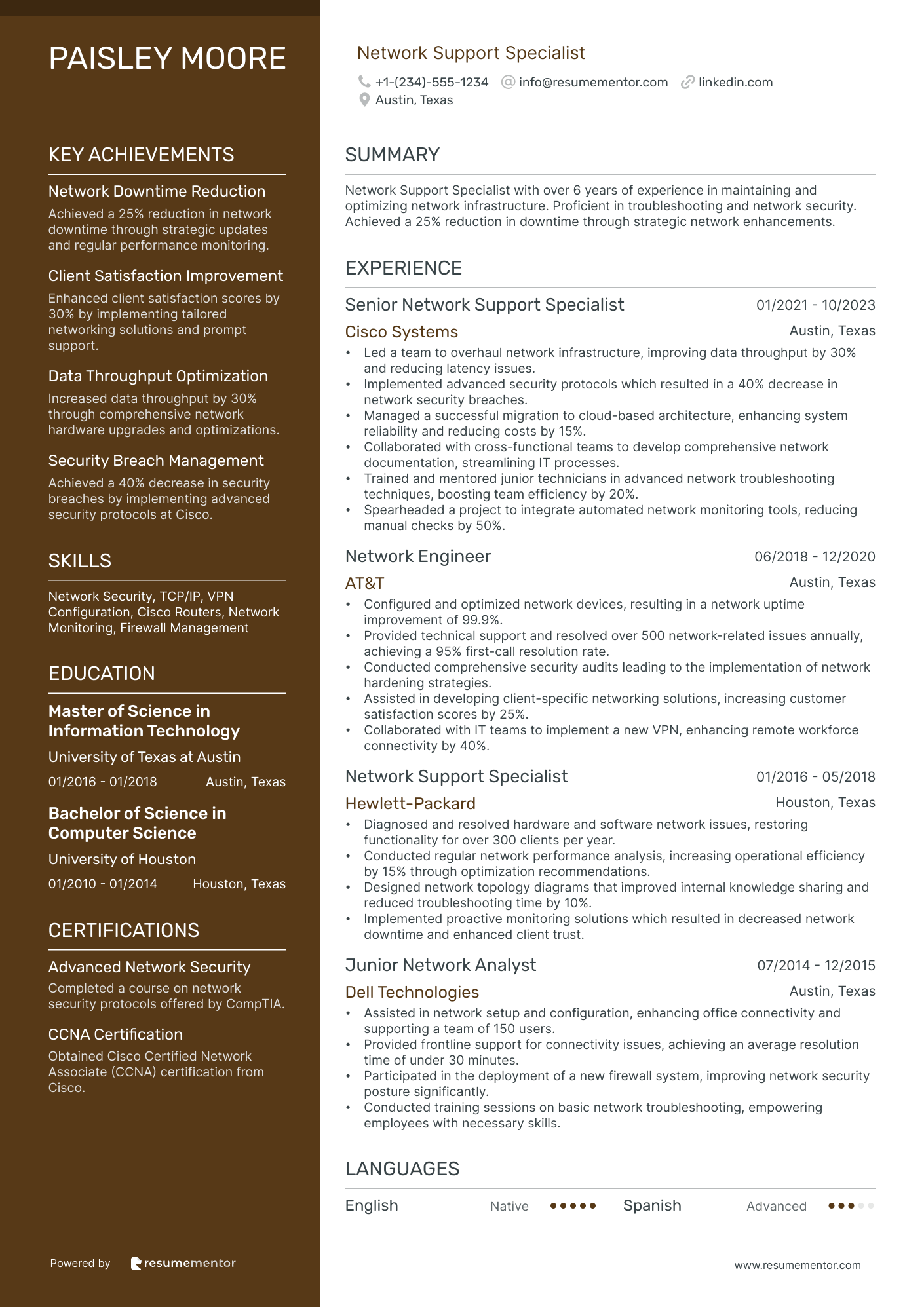 Technical Support Specialist Resume Examples - Free to Edit ATS ...