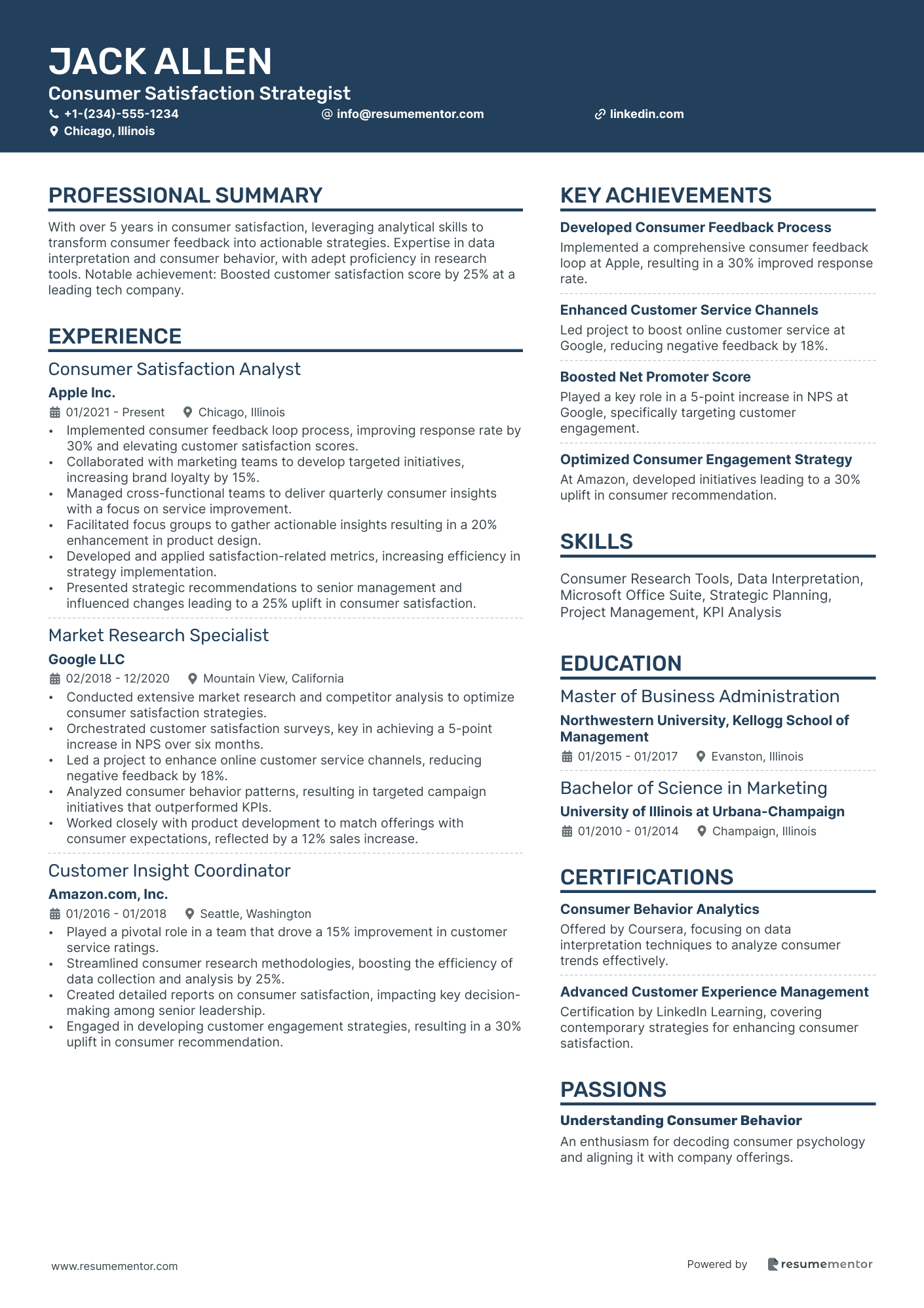 Customer Satisfaction Specialist Resume Examples - Free to Edit ATS ...