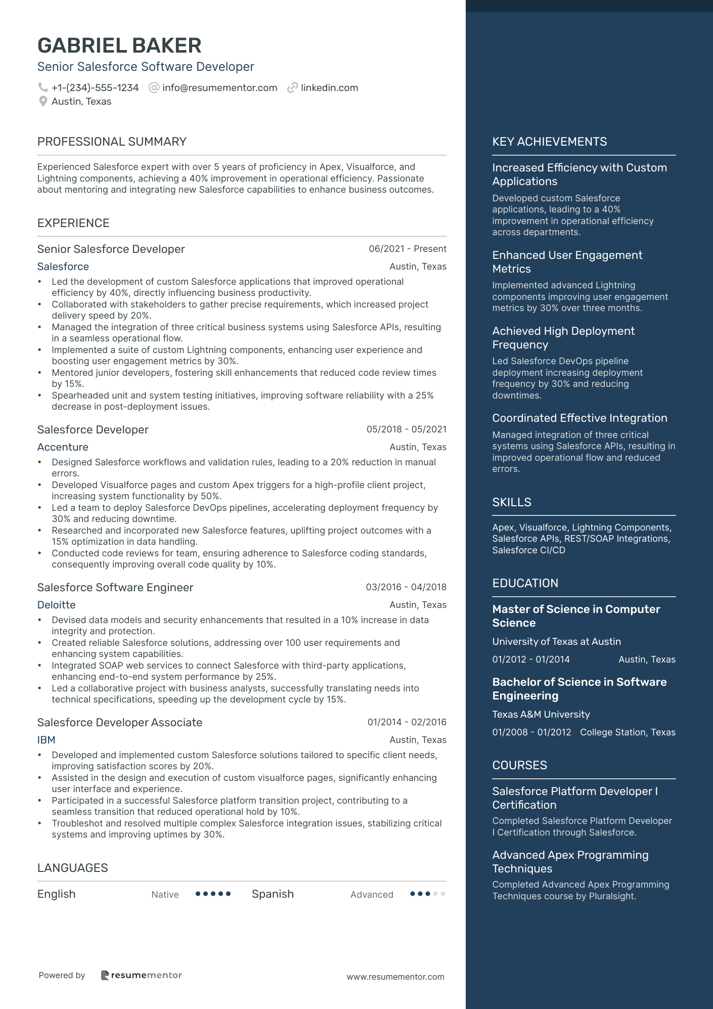 Salesforce Developer Resume Example - Free to Edit ATS-Friendly PDF - 2025