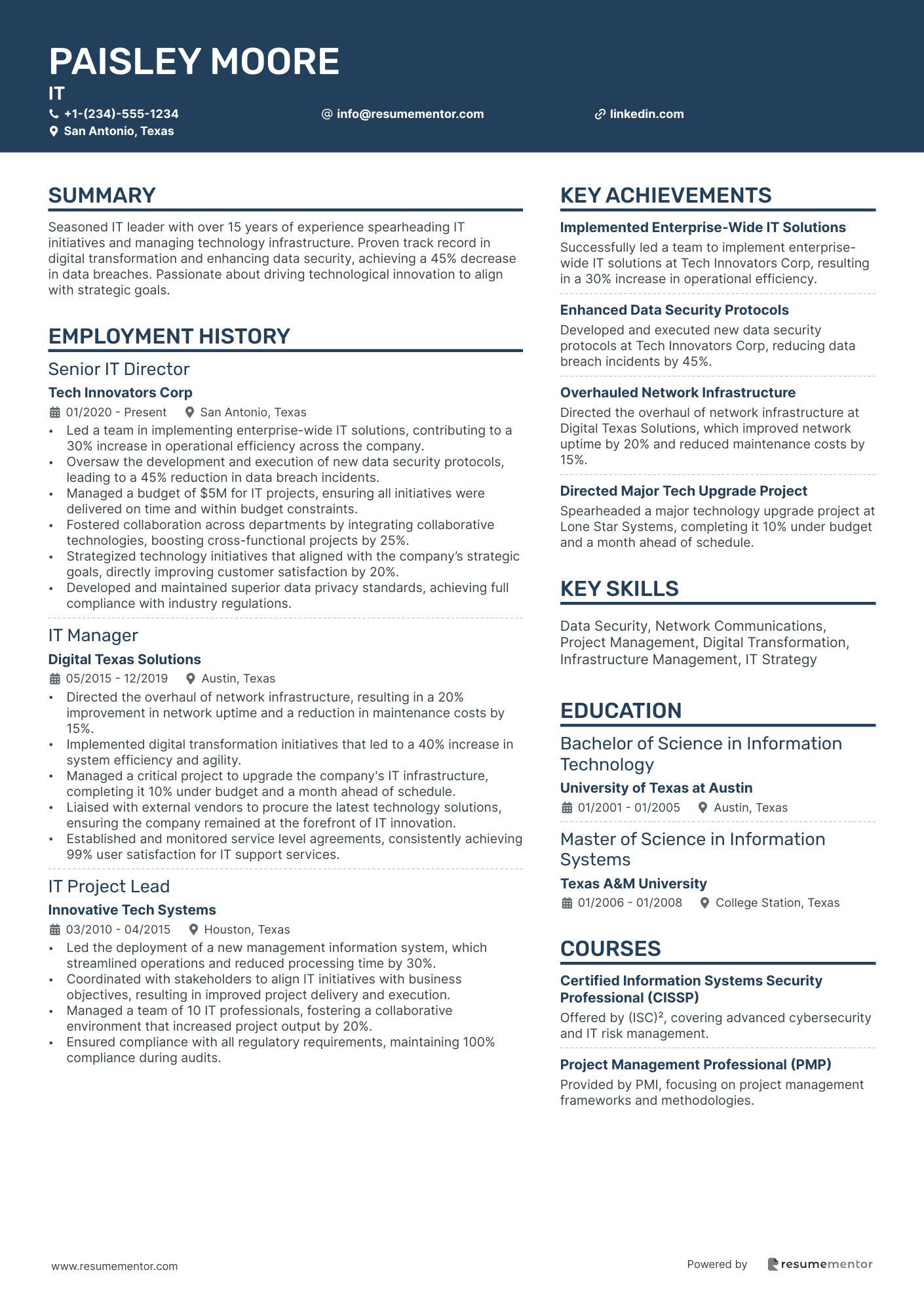 Resume Header: Examples and Guide for 2025 (20+ Professional Headers)