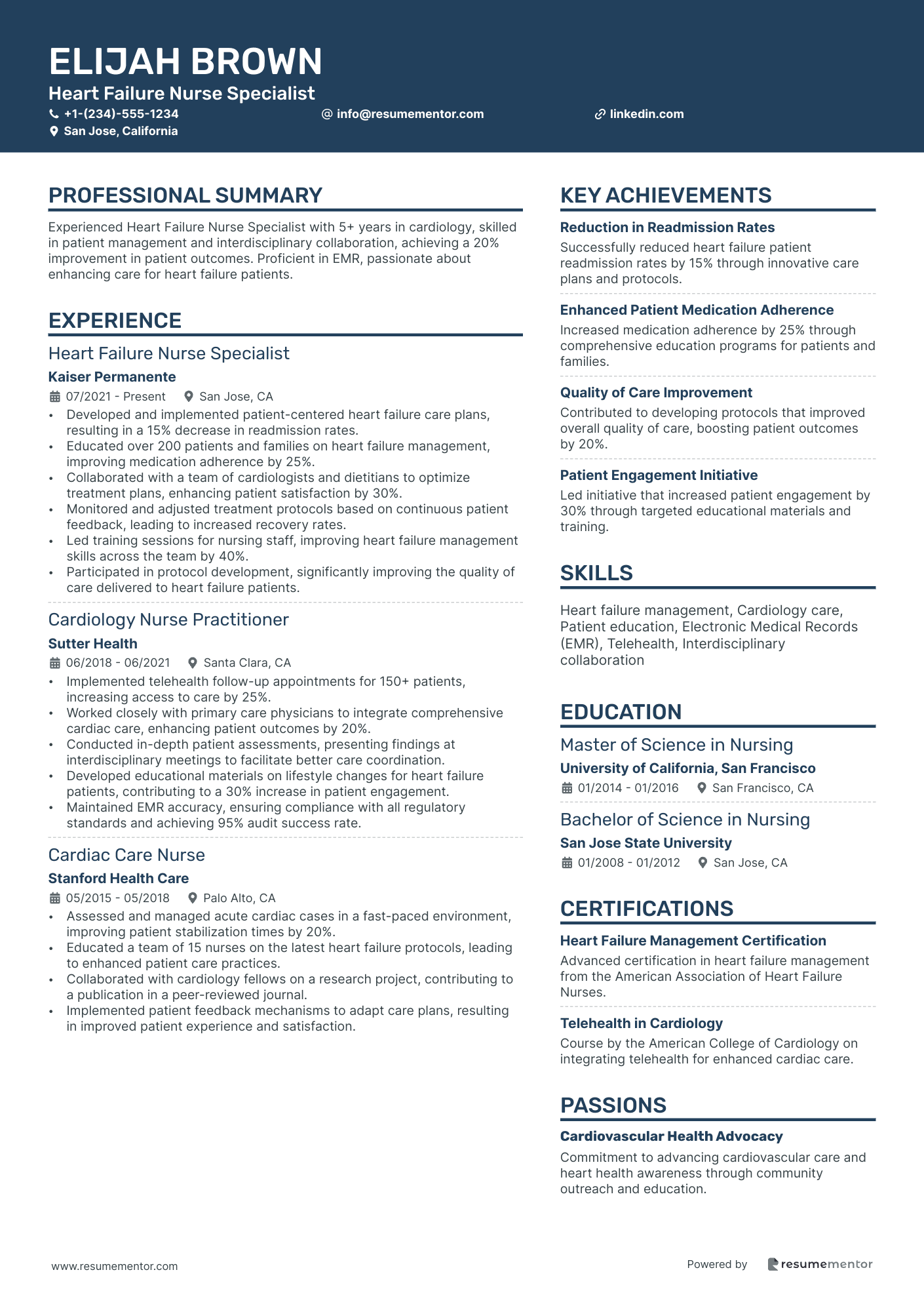 Cardiac Nurse Resume 22 ICU Nurse Resume Examples & Guide For 2025